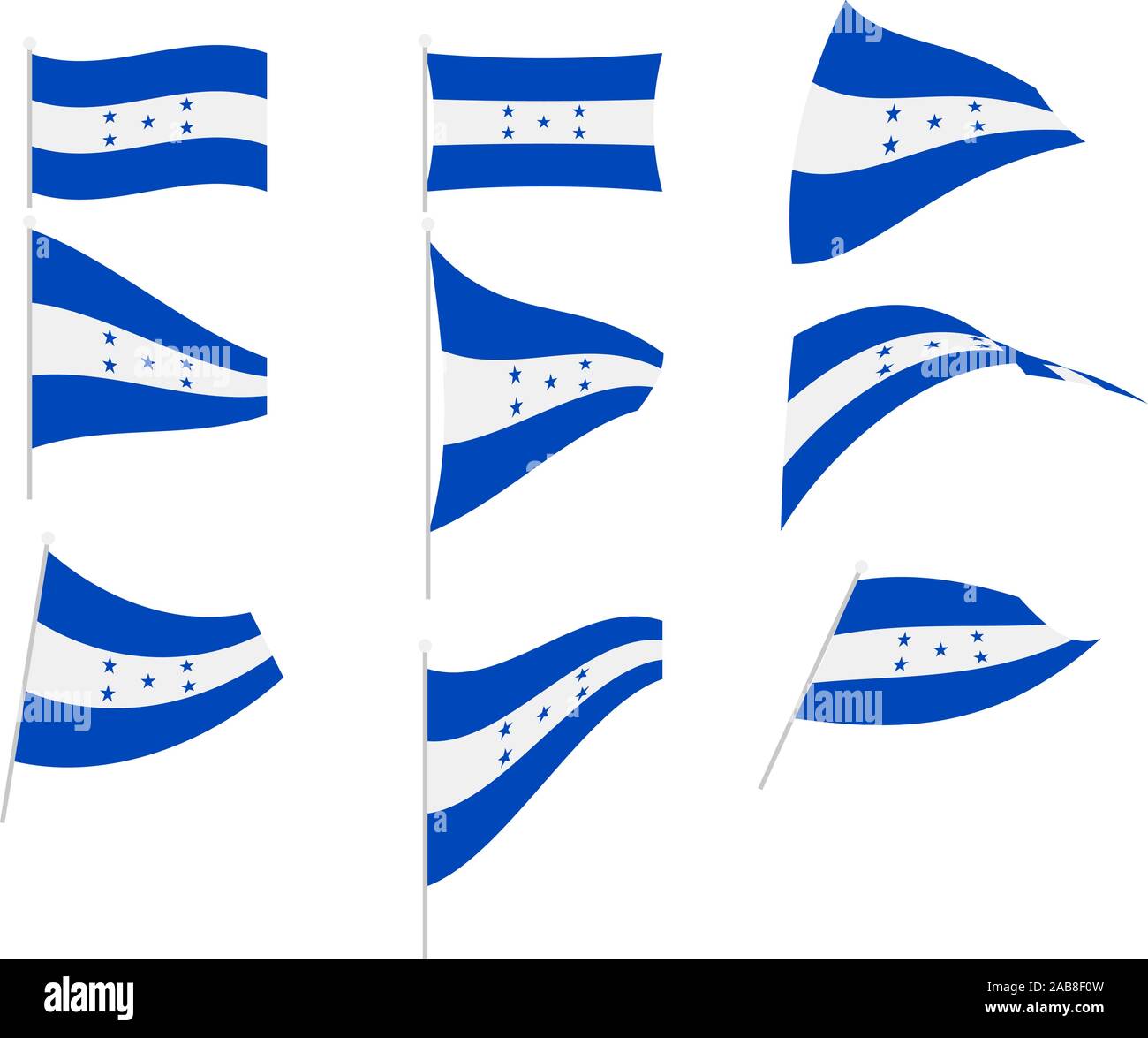 Vector Drawing of Set with Honduras Flag Stock Vector Image & Art - Alamy