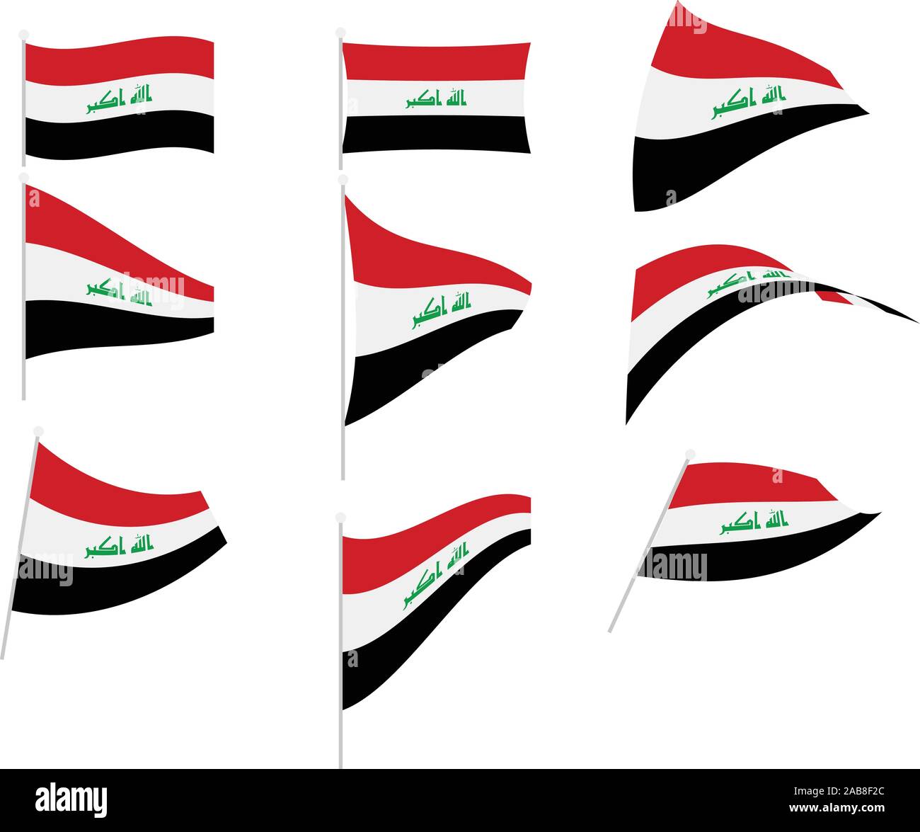 Vector Drawing of Set with Iraq Flag Stock Vector Image & Art - Alamy