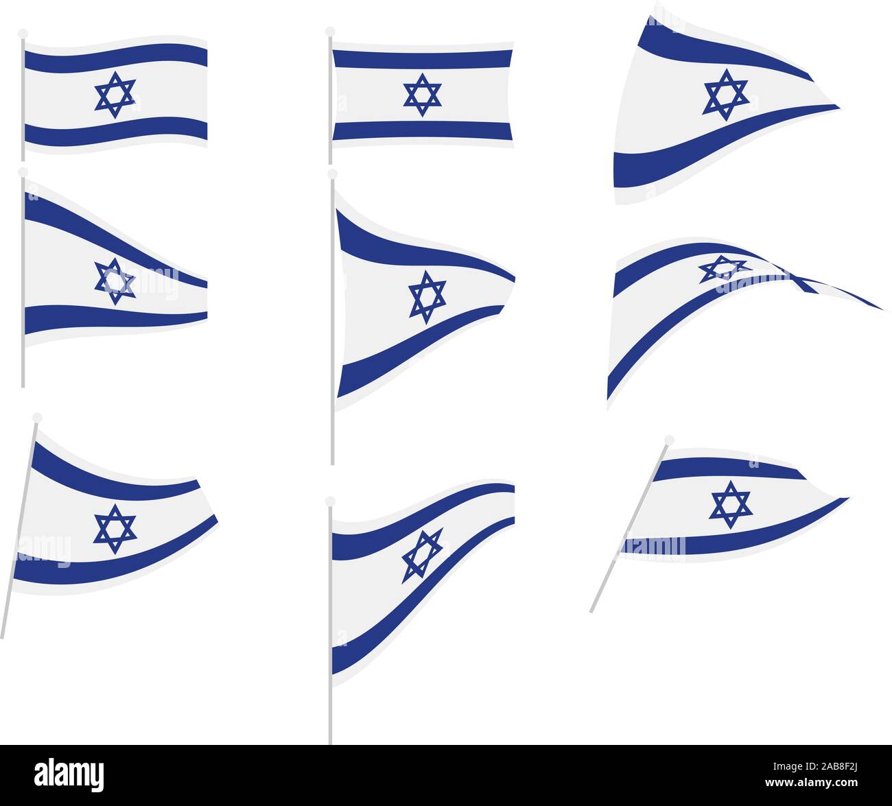 Vector Drawing of Set with Israel Flag Stock Vector Image & Art - Alamy