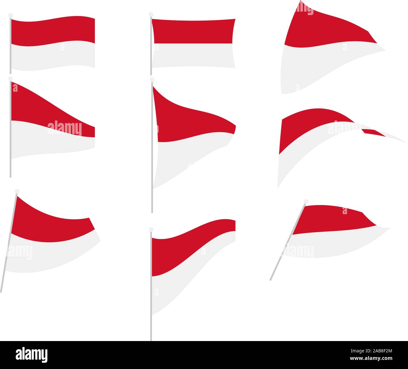Vector Drawing of Set with Indonesia Flag Stock Vector Image & Art - Alamy
