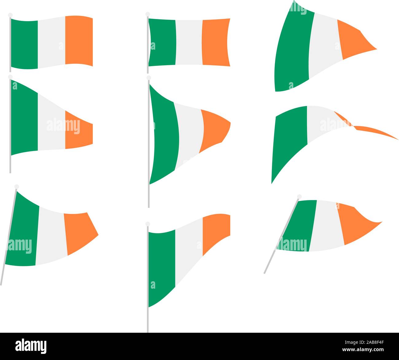 Vector Drawing of Set with Ireland Flag Stock Vector Image & Art - Alamy