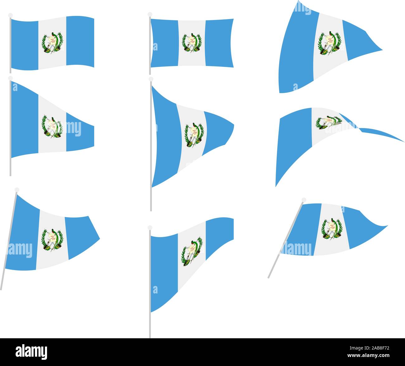 Guatemala flag vector vectors Cut Out Stock Images & Pictures - Alamy