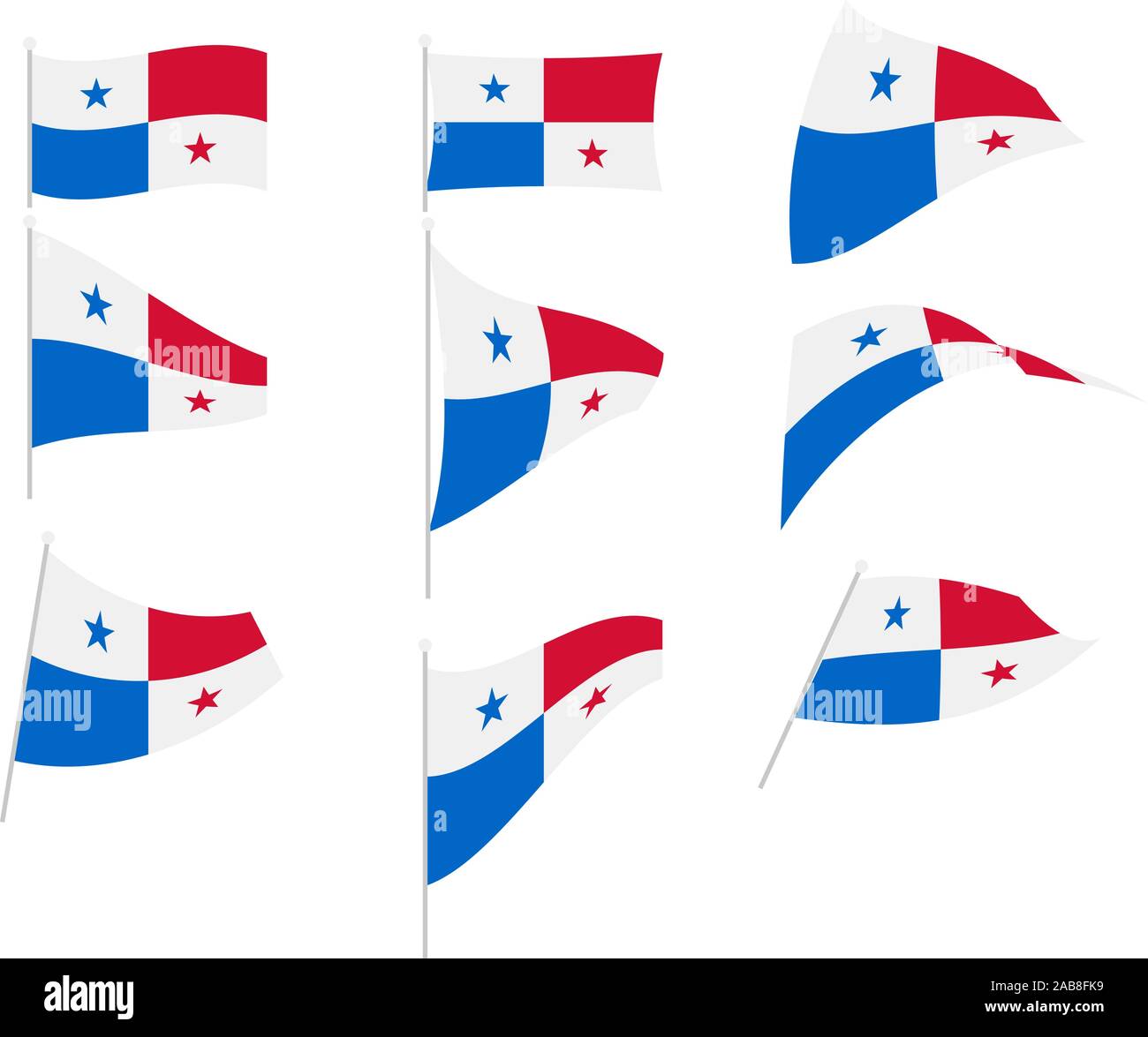 Vector Drawing of Set with Panama Flag Stock Vector Image & Art - Alamy