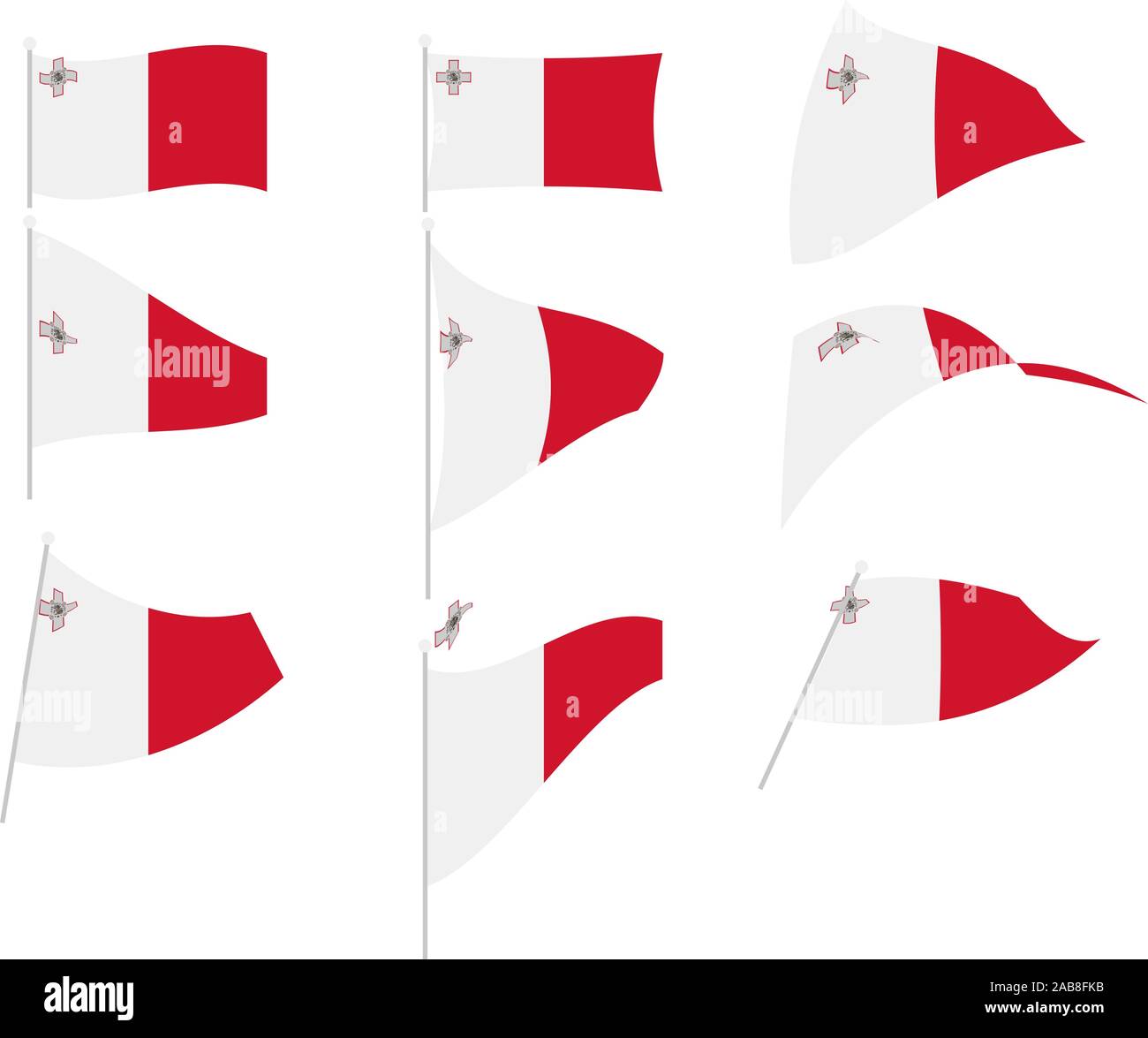 Vector Drawing of Set with Malta Flag Stock Vector Image & Art - Alamy