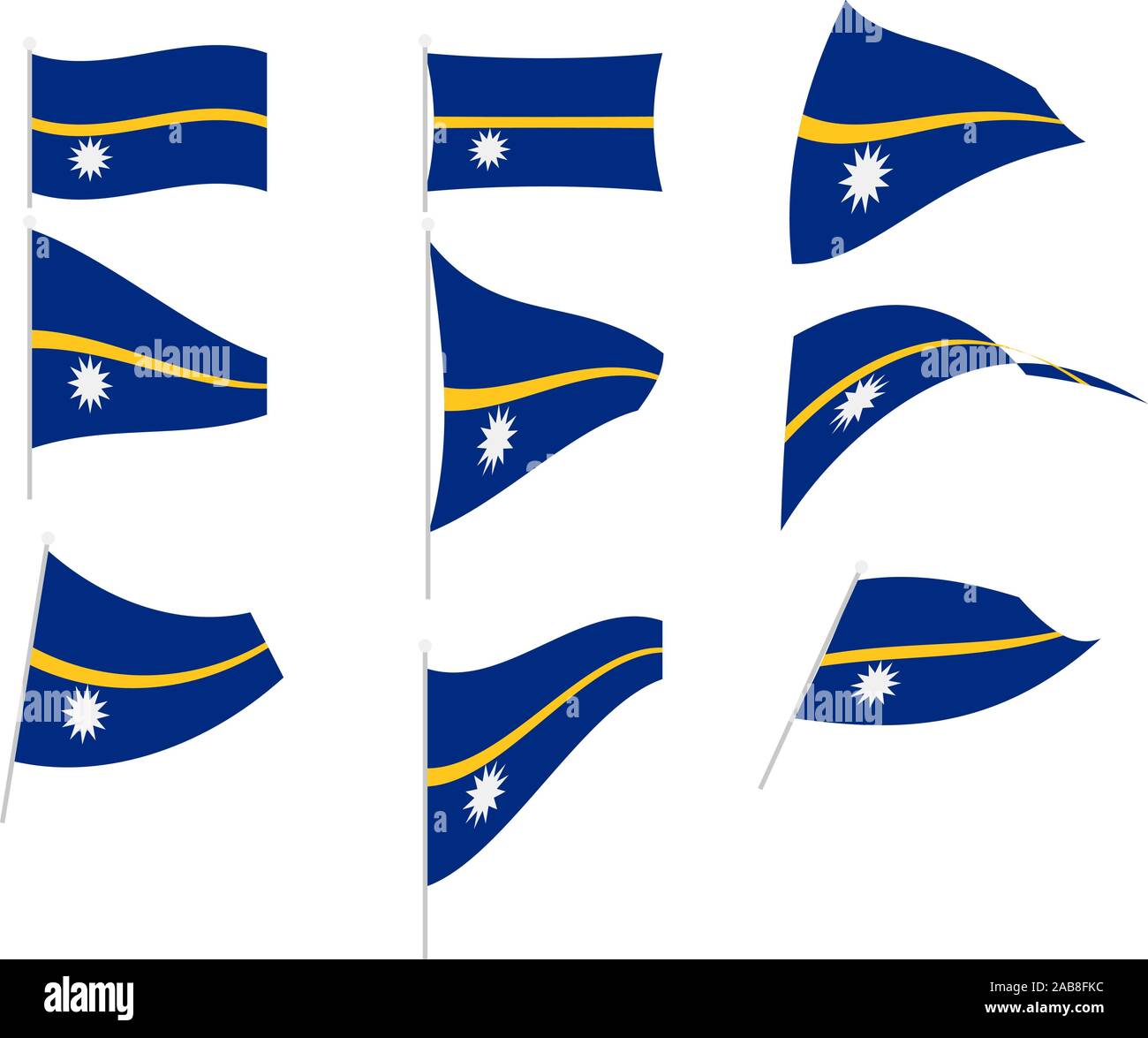 Vector Drawing of Set with Nauru Flag Stock Vector Image & Art - Alamy