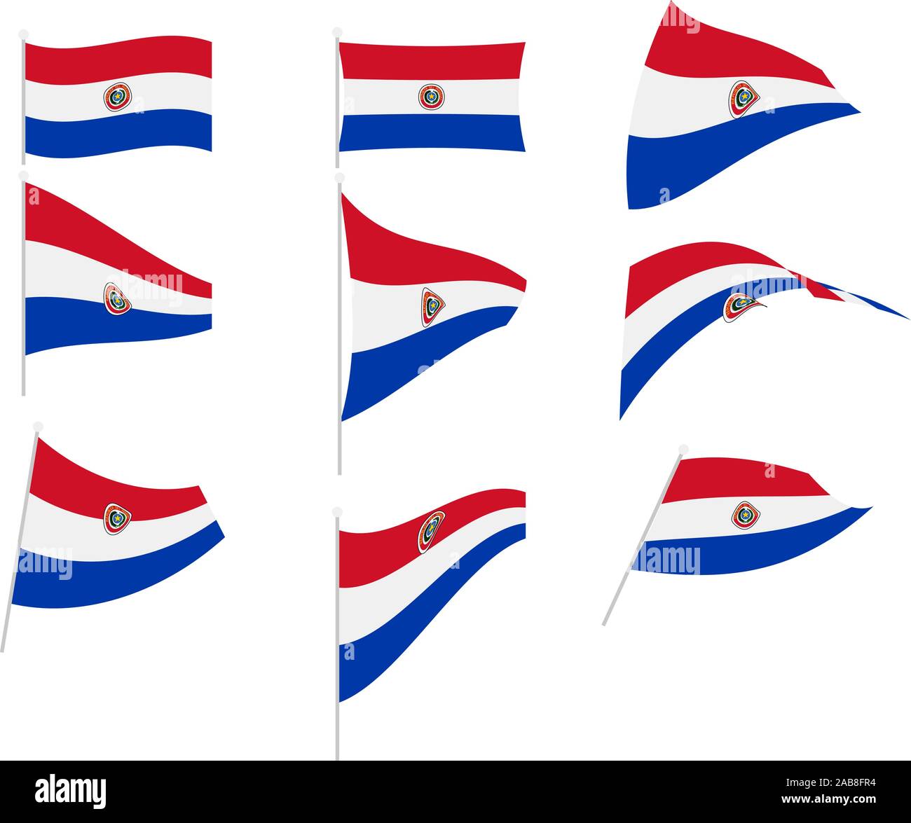 Vector Drawing of Set with Paraguay Flag Stock Vector Image & Art - Alamy
