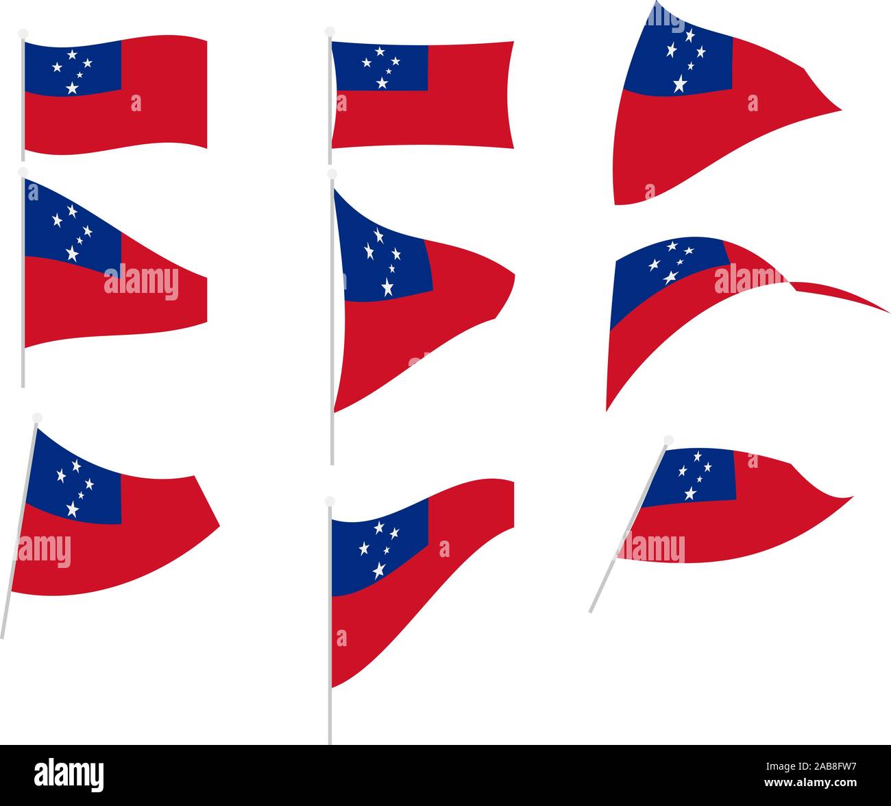 Samoa flag vector vectors hi-res stock photography and images - Alamy