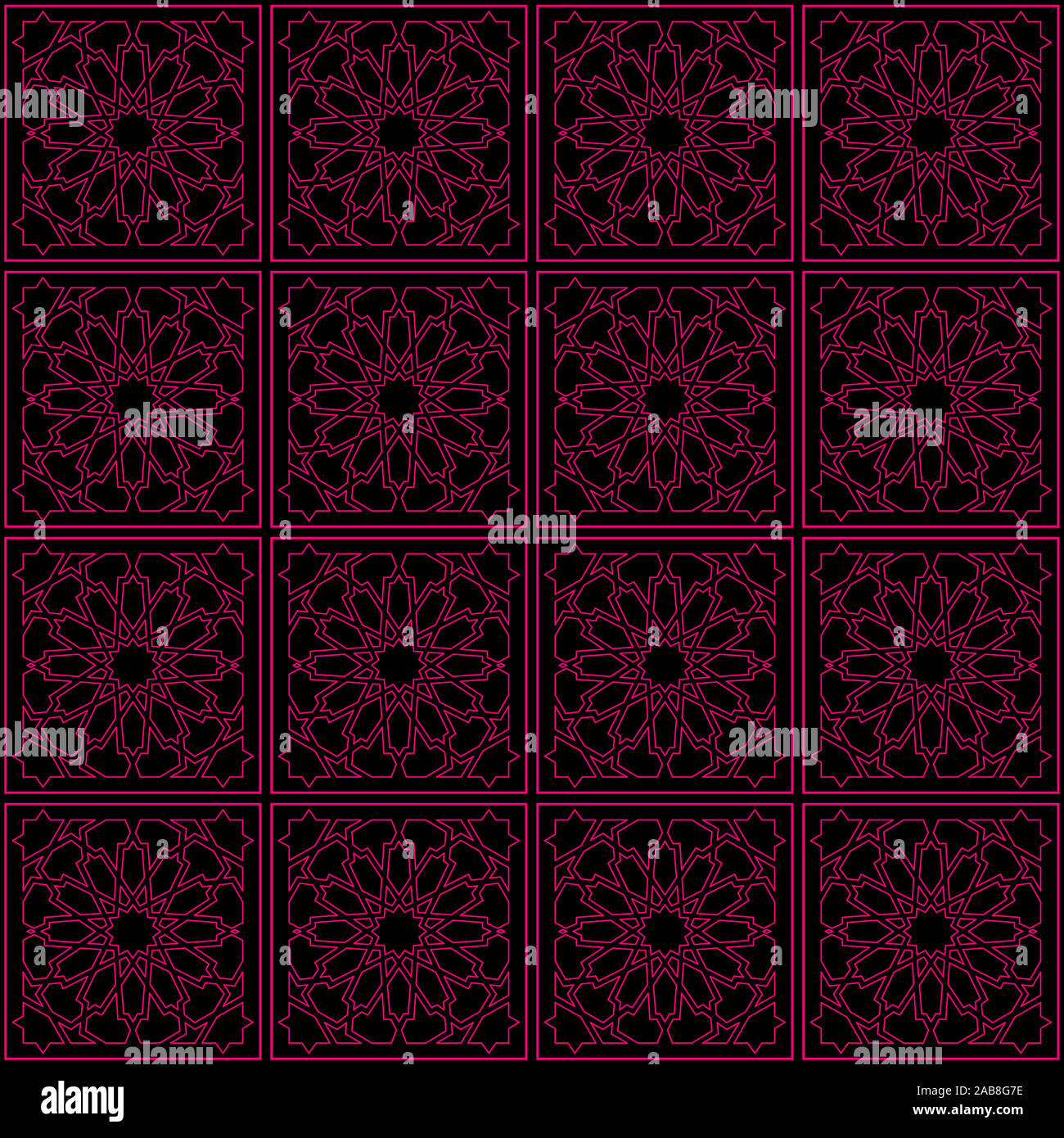 Illustration with repetitive geometric shapes covering the background ...