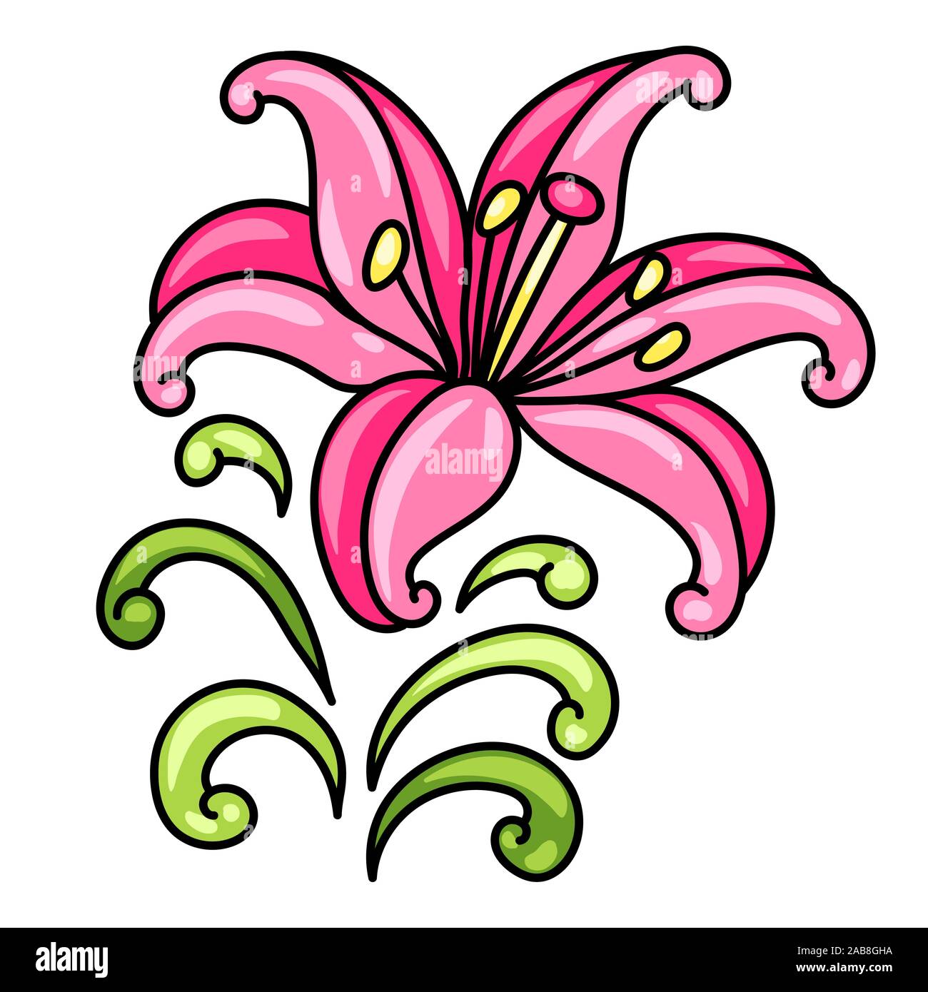 Illustration of decorative lily Stock Vector Image & Art - Alamy