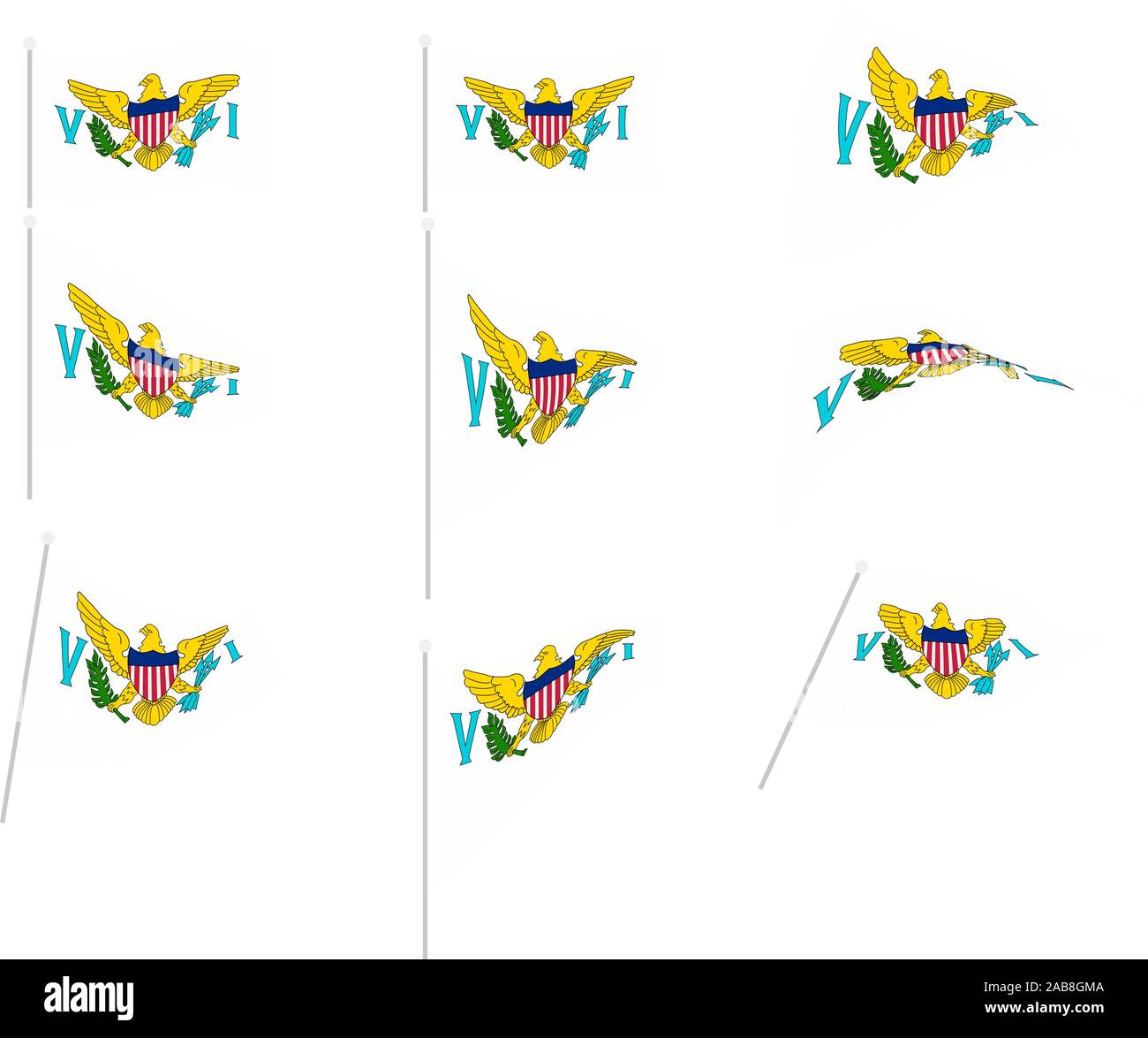 Official flag of the virgin islands Stock Vector Images - Alamy