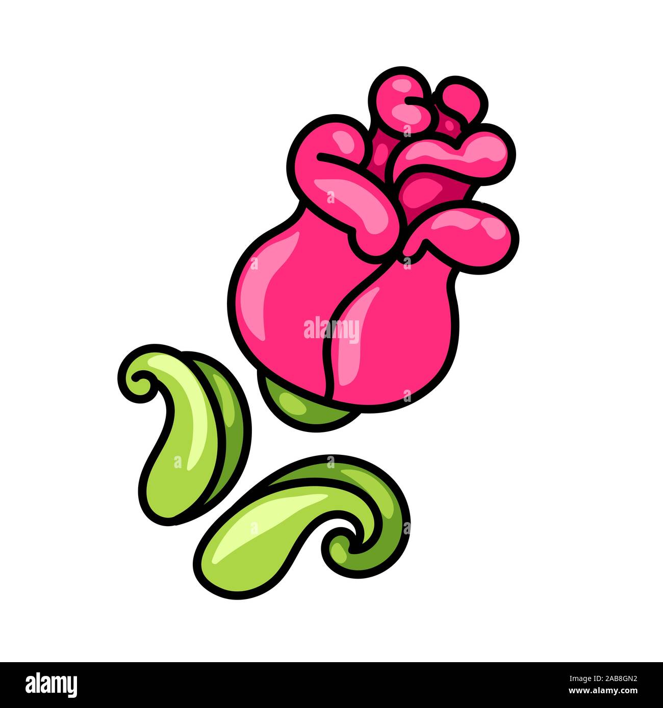 Traditional rose illustration Cut Out Stock Images & Pictures - Alamy