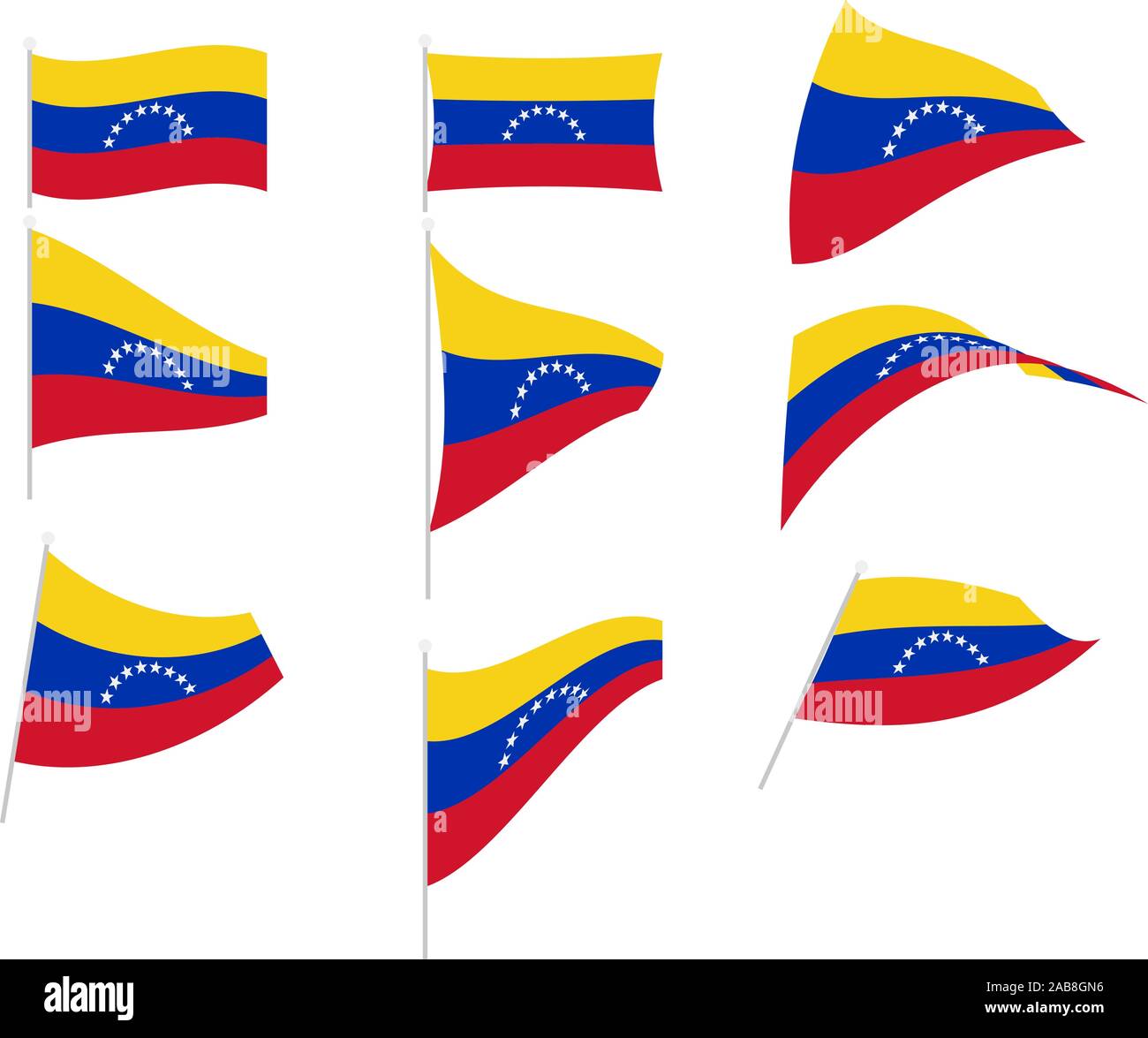 Vector Drawing of Set with Venezuela Flag Stock Vector Image & Art - Alamy