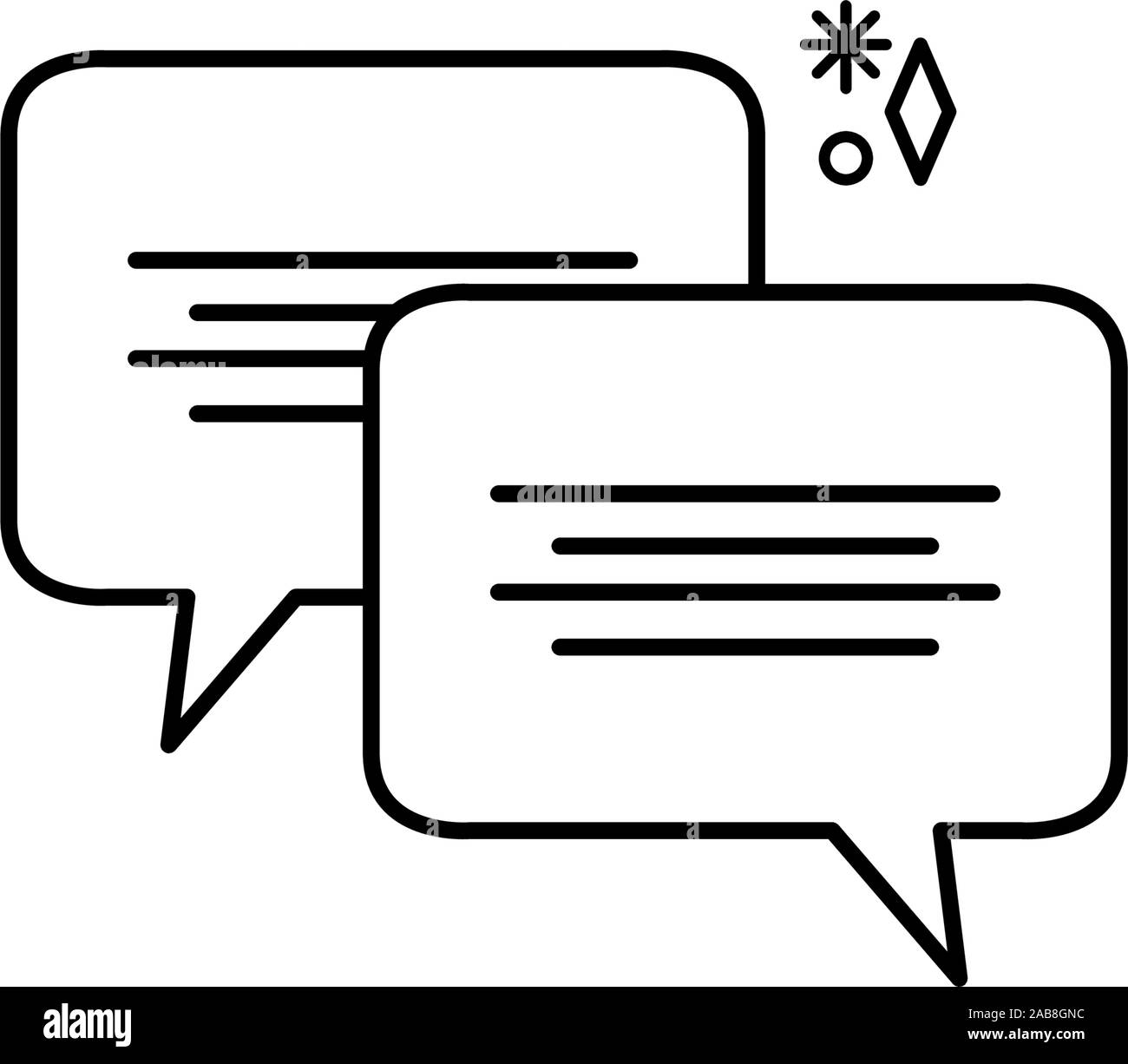 social media speech bubbles line style icon vector illustration design Stock Vector Image & Art ...