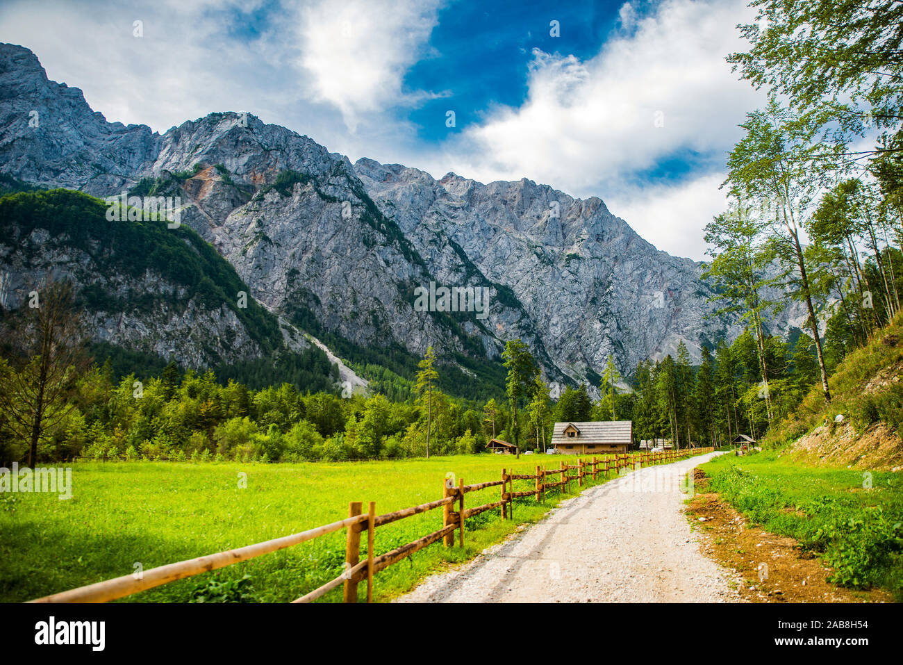 Logar valley in summer, Slovenia Stock Photo - Alamy