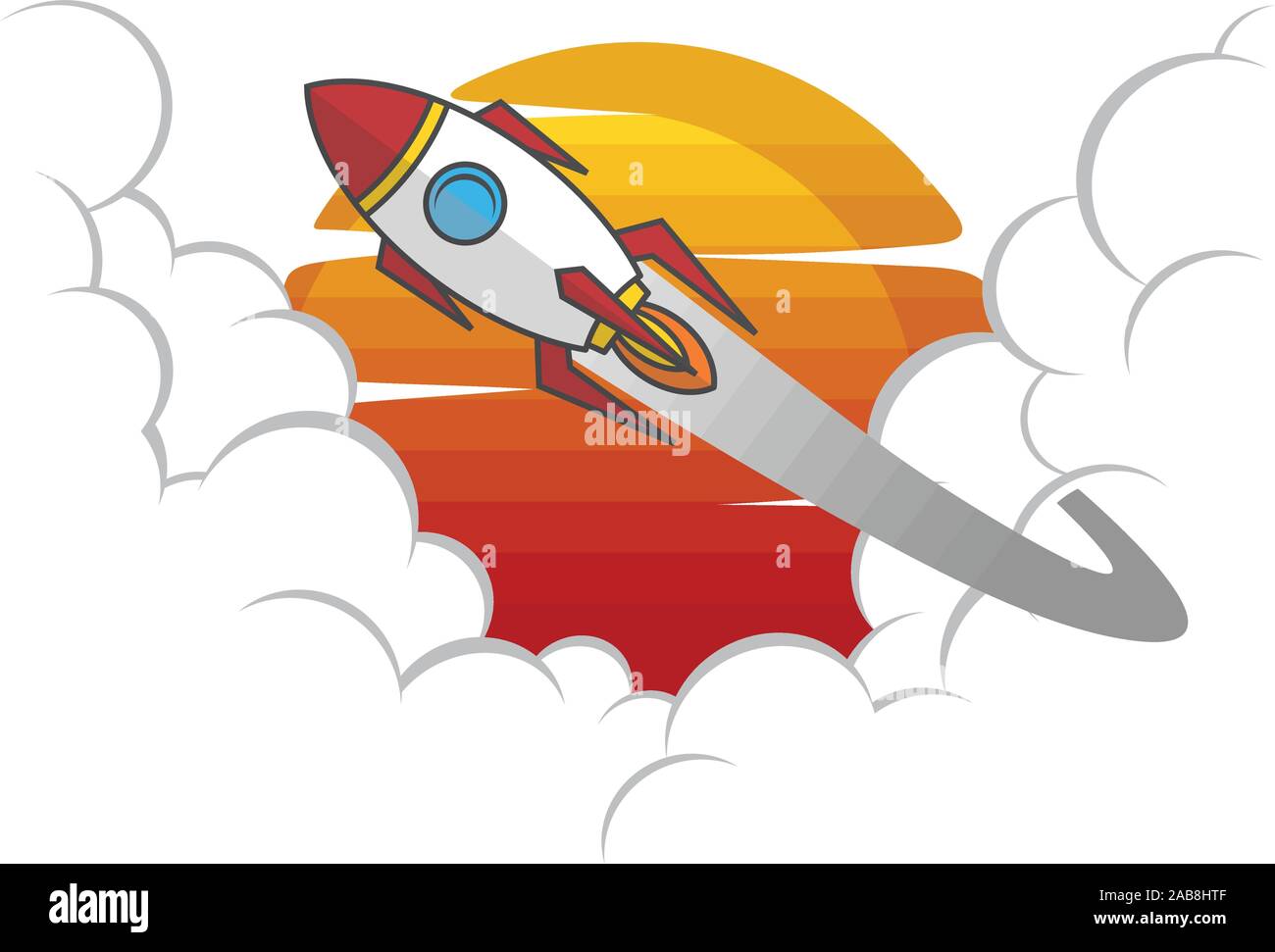 space shuttle rocket sign color logo logotype vector art Stock Vector ...