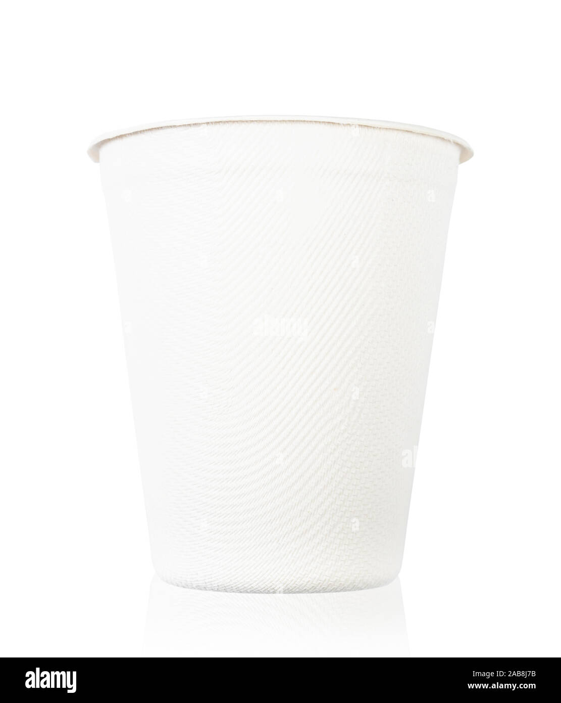 Nature cup from bagasse for drink water isolate on white background ...
