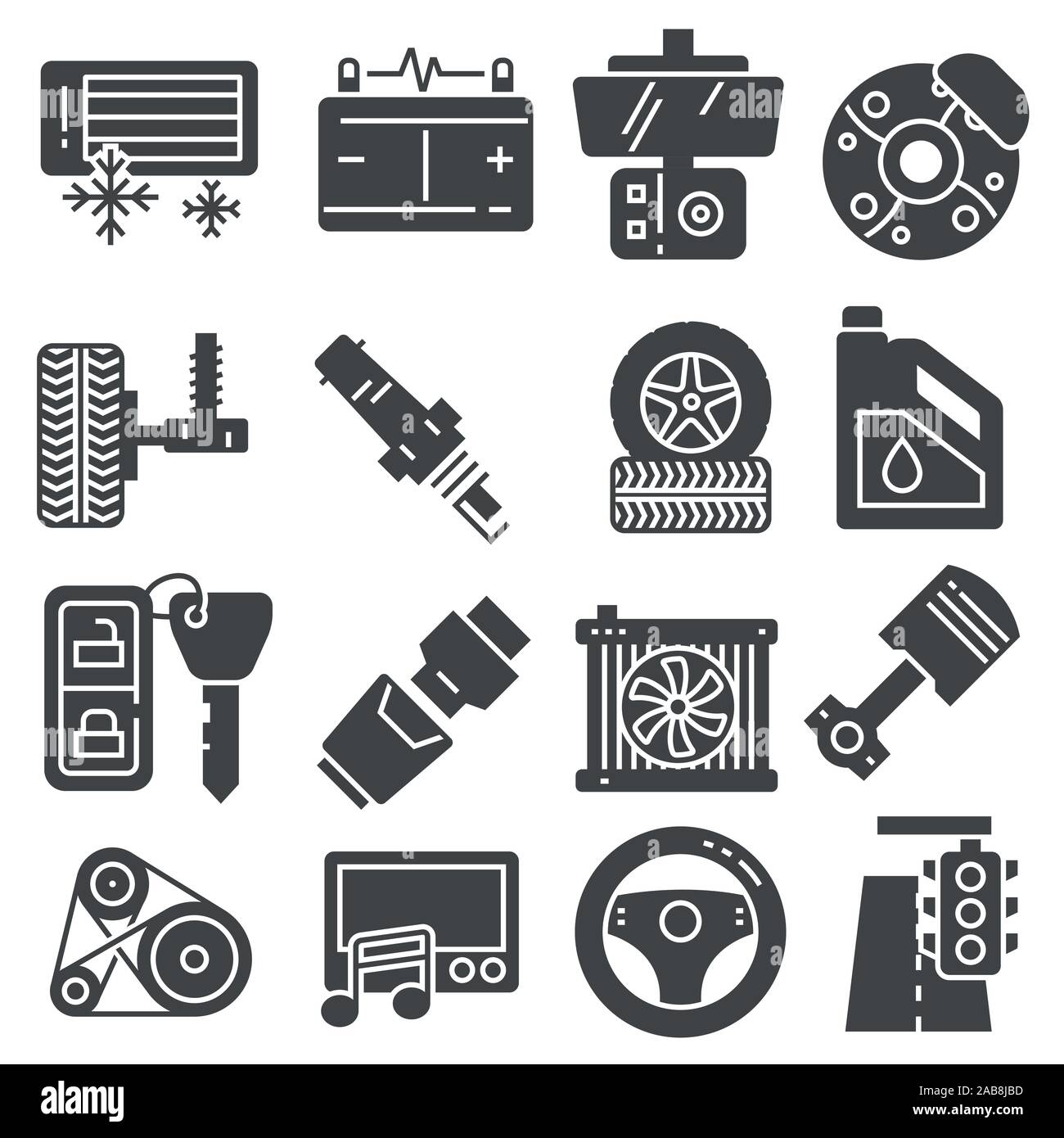 Vector illustration Car parts line icons set Stock Vector Image & Art ...