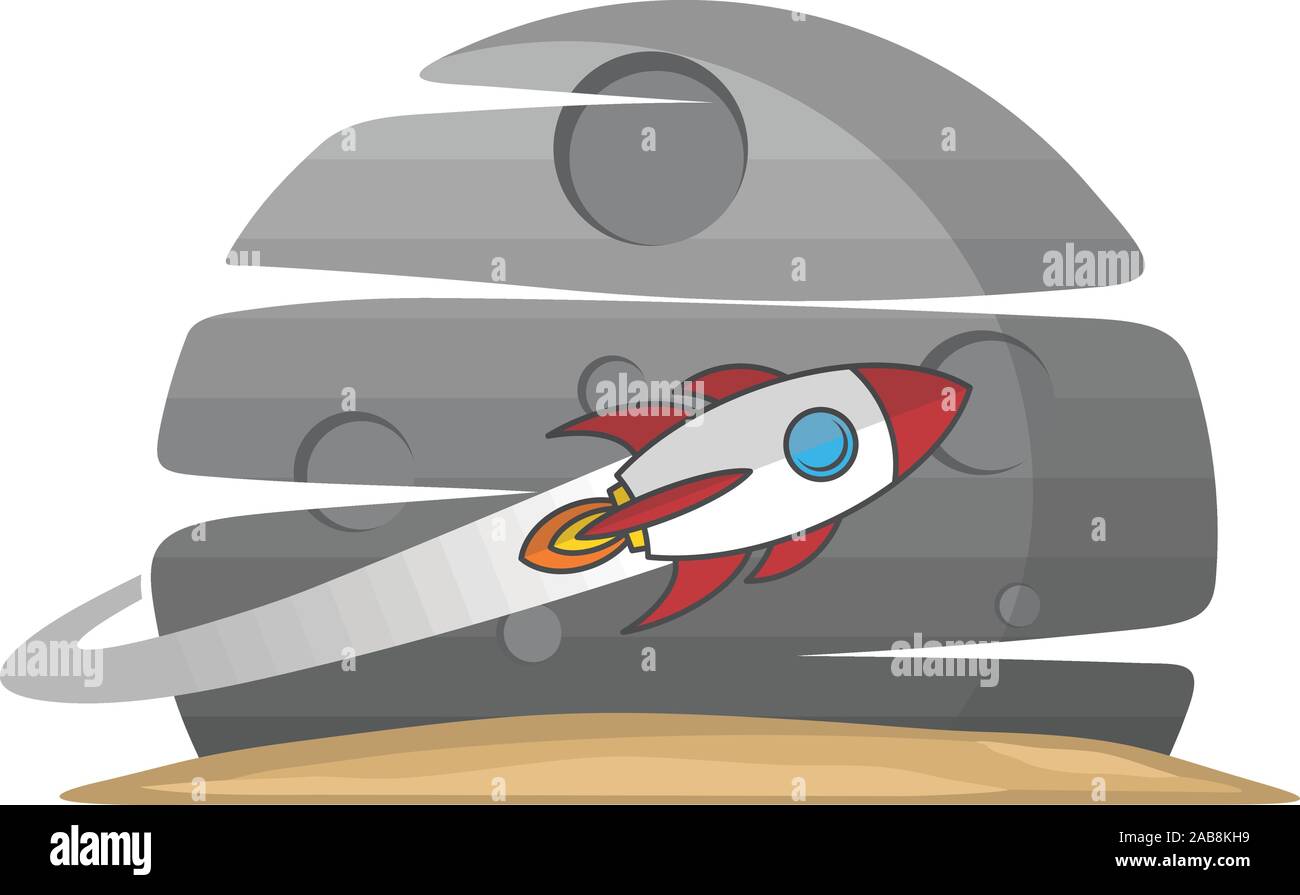 space shuttle rocket sign color logo logotype vector art Stock Vector ...