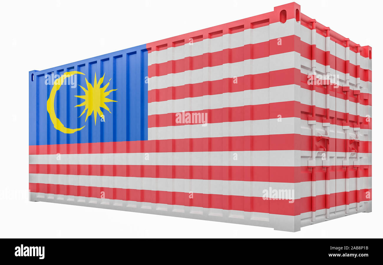 Malaysia shipping container Cut Out Stock Images & Pictures - Alamy