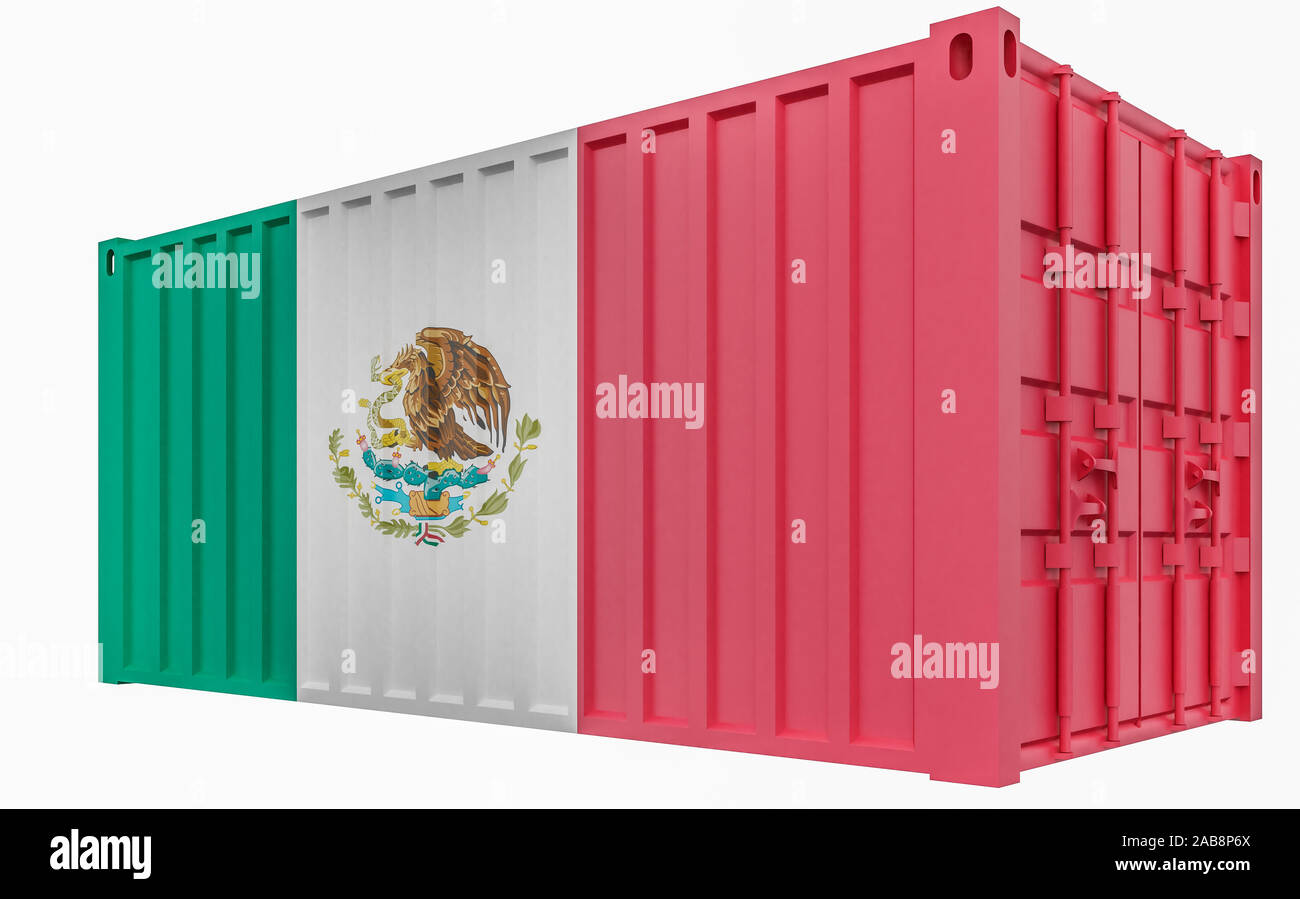 Shipping container mexico Cut Out Stock Images & Pictures - Alamy