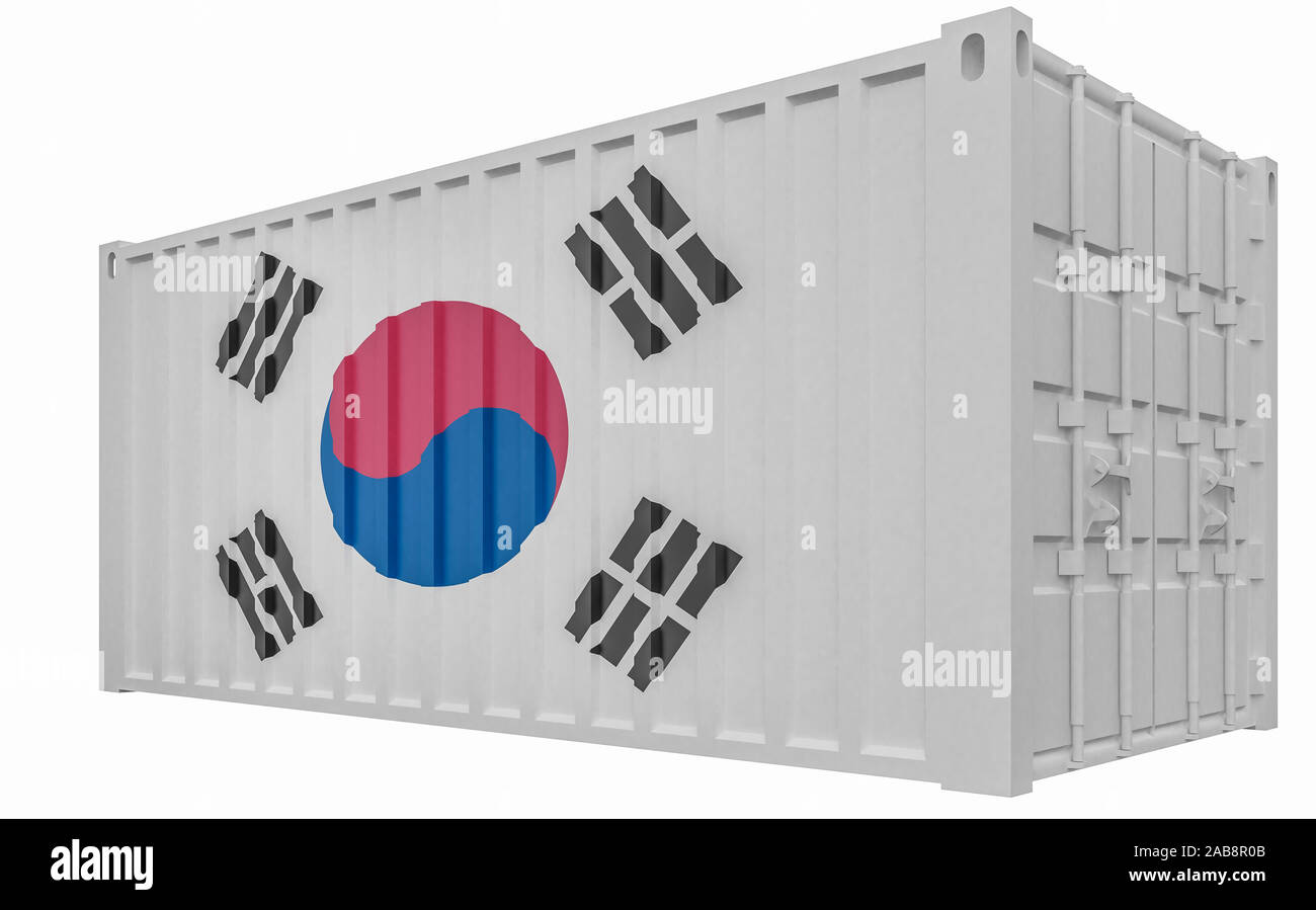 South korea flag shipping container hi-res stock photography and images ...