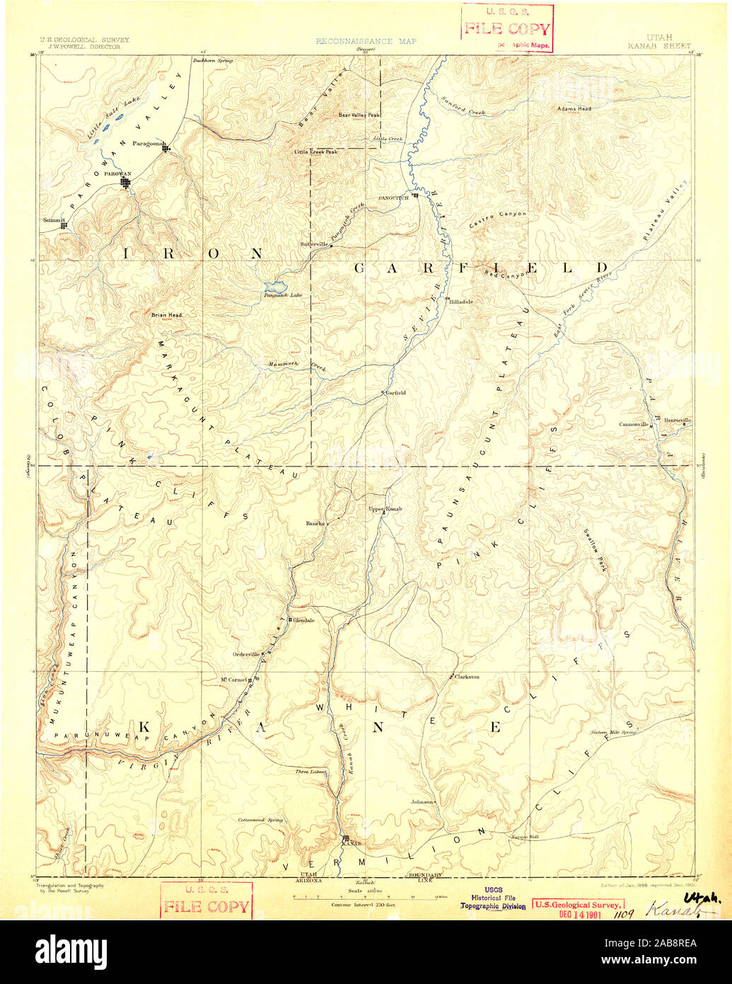 Map of kanab hi-res stock photography and images - Alamy