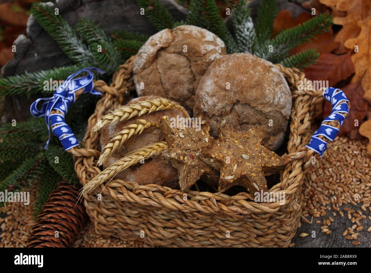 The picture shows homemade rolls in star shape Stock Photo - Alamy