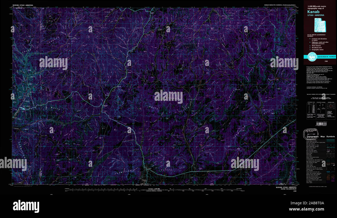 Map of kanab hi-res stock photography and images - Alamy