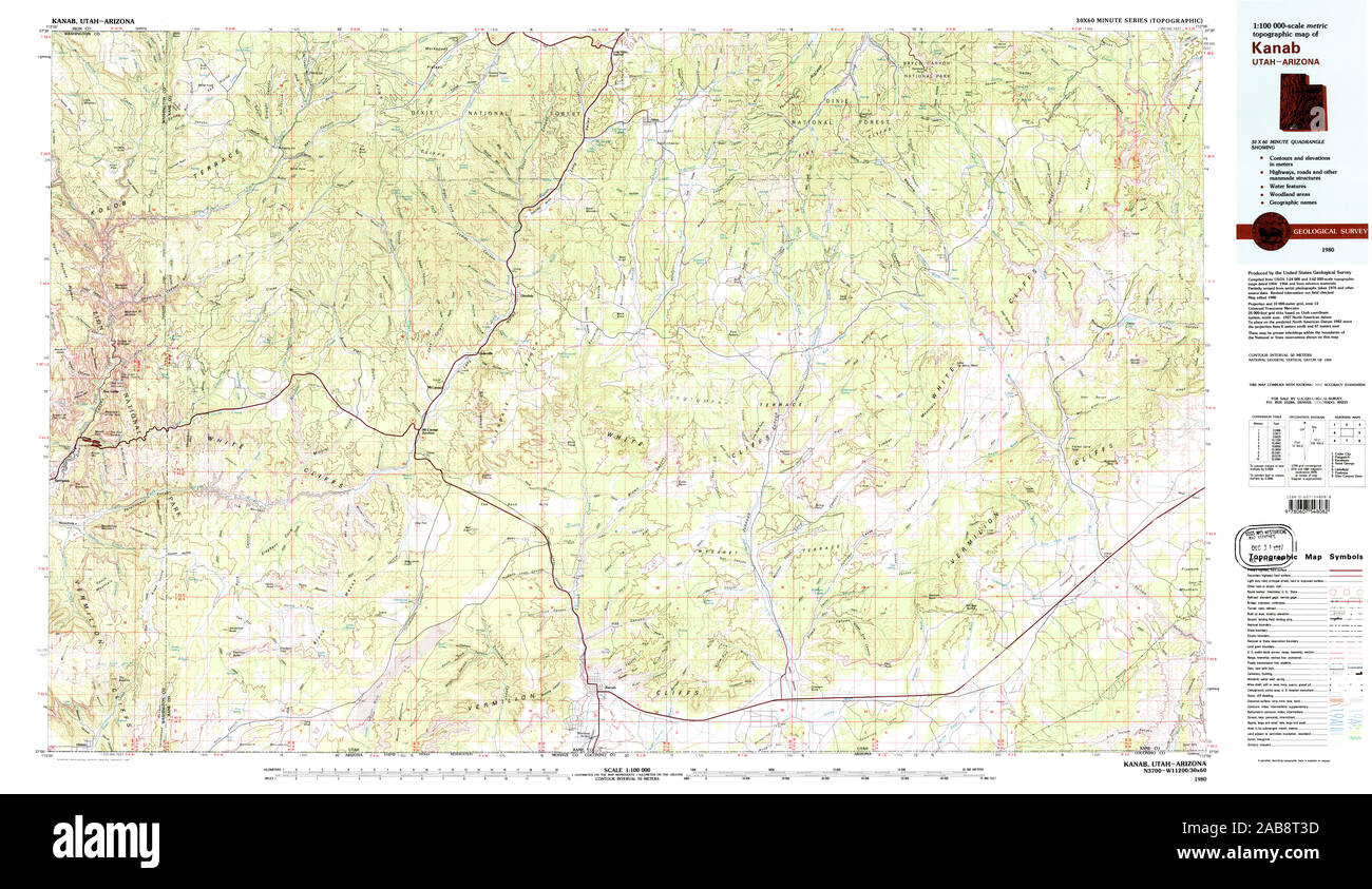 Map of kanab Cut Out Stock Images & Pictures - Alamy