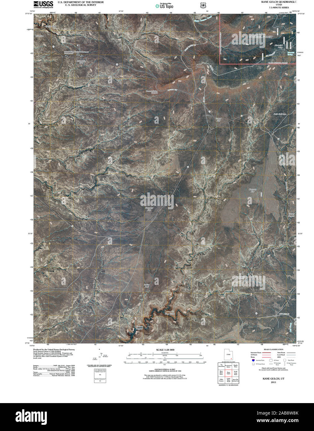 UT Kane Gulch 20110404 TM Restoration Stock Photo - Alamy