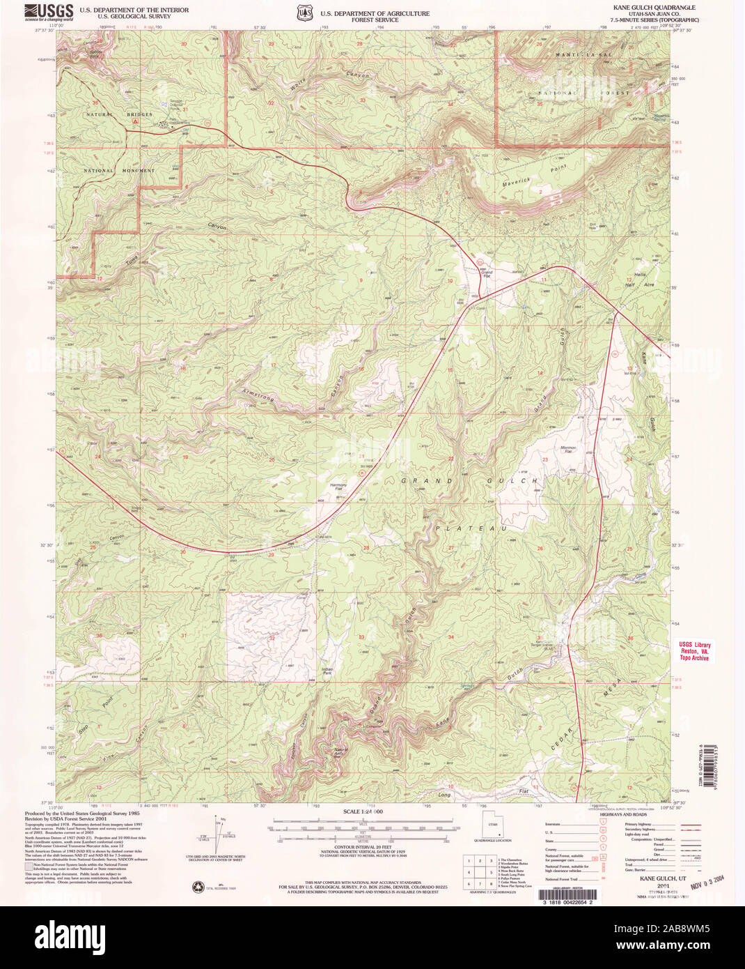 UT Kane Gulch 250110 2001 24000 Restoration Stock Photo - Alamy