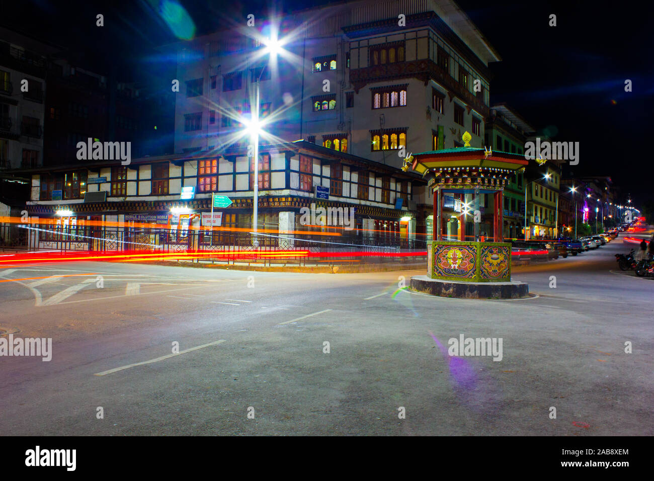 Thimphu City Night View Stock Photo - Alamy