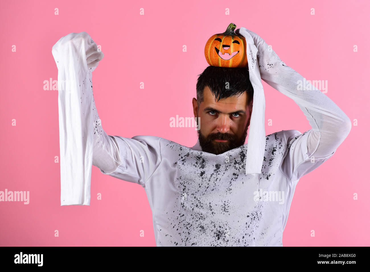 Halloween, culture and religion concept. Halloween character in white ...