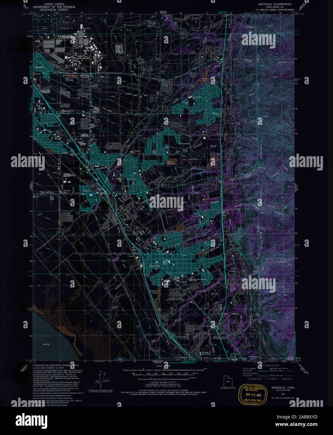 Map of kaysville hi-res stock photography and images - Alamy
