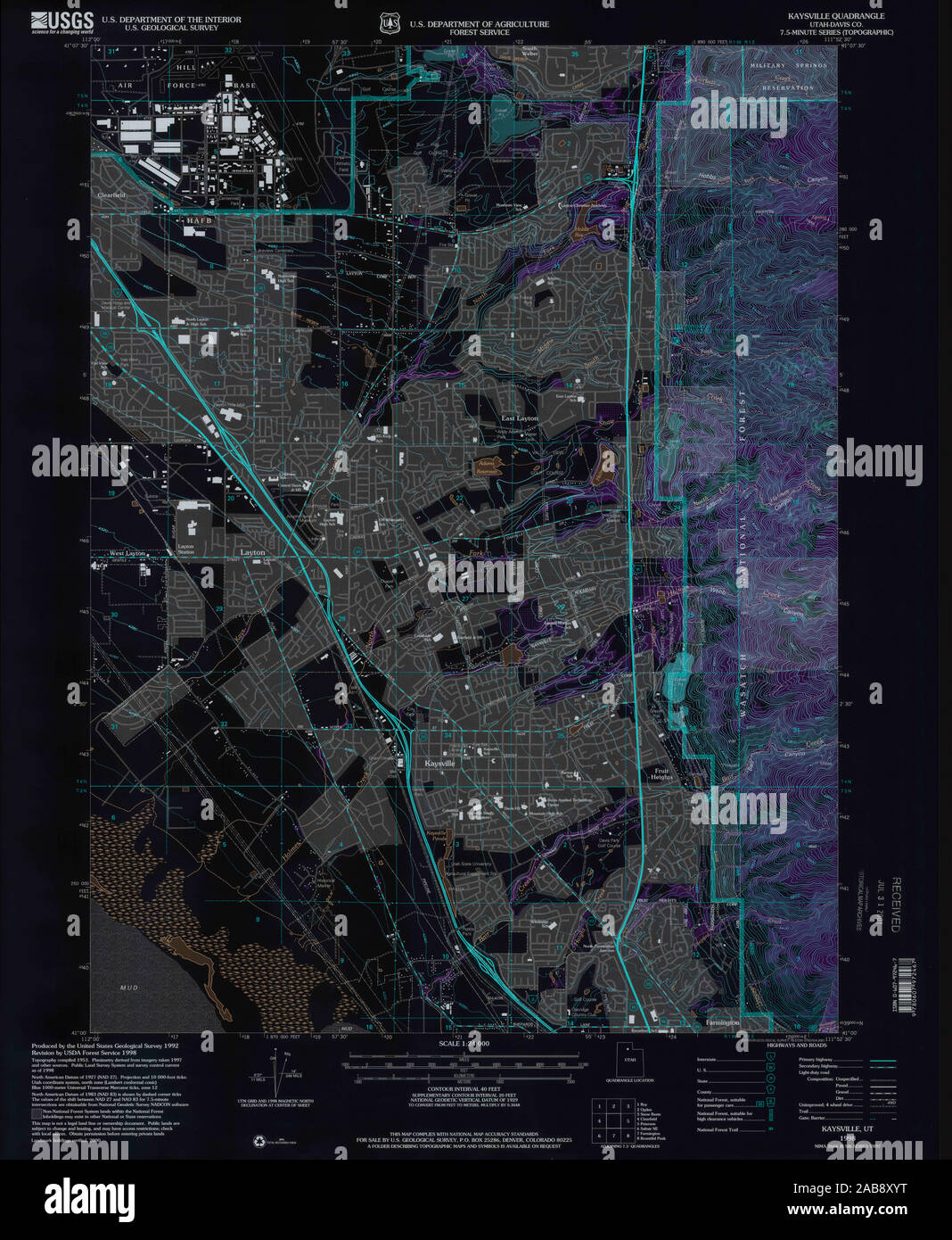Map of kaysville hi-res stock photography and images - Alamy