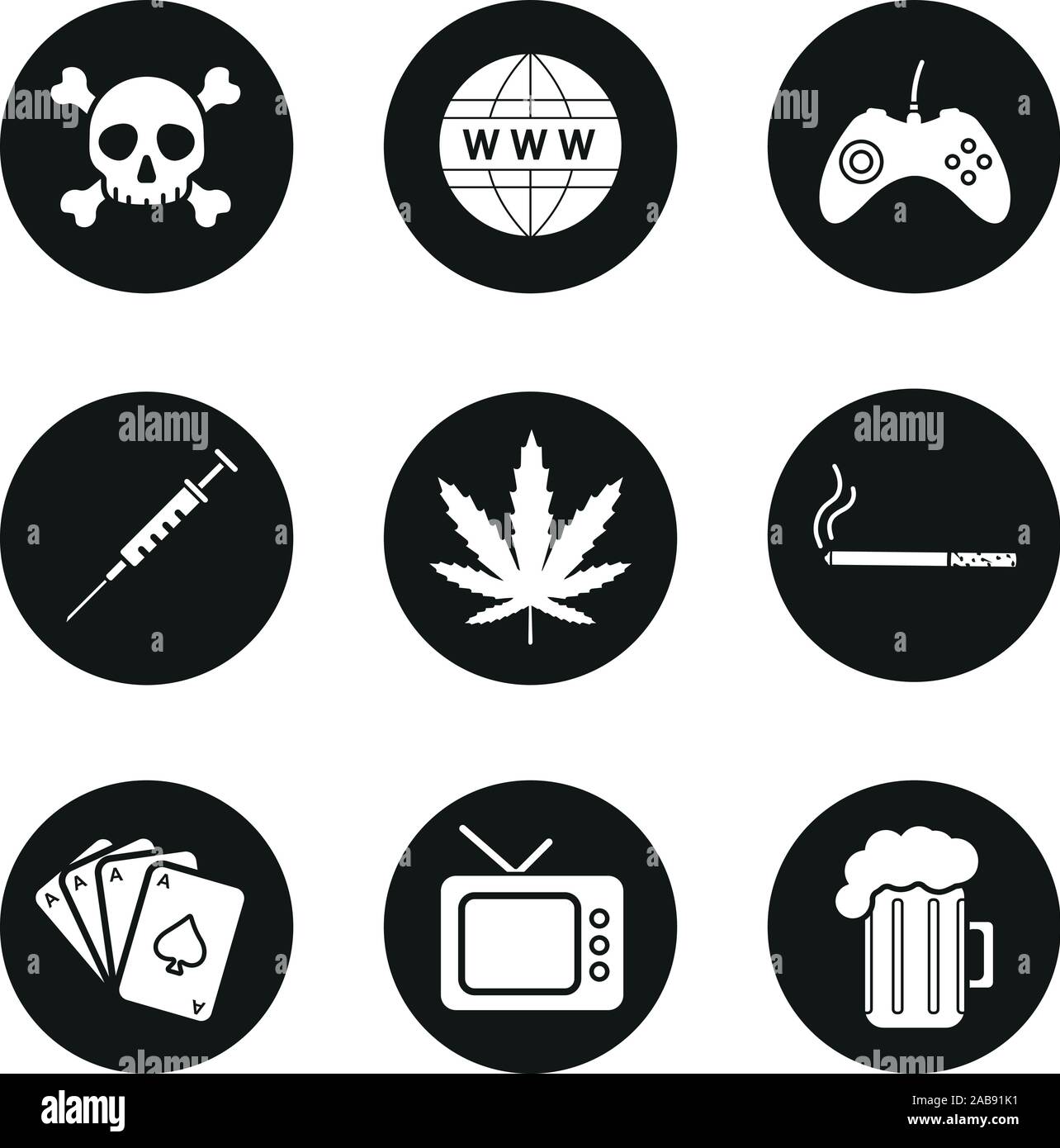 Gaming addictions Stock Vector Images - Alamy