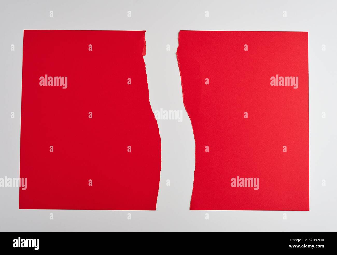 White paper ripped in half hi-res stock photography and images - Alamy