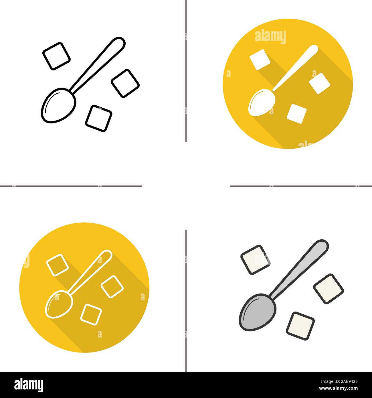 Teaspoon drawing Stock Vector Images - Alamy