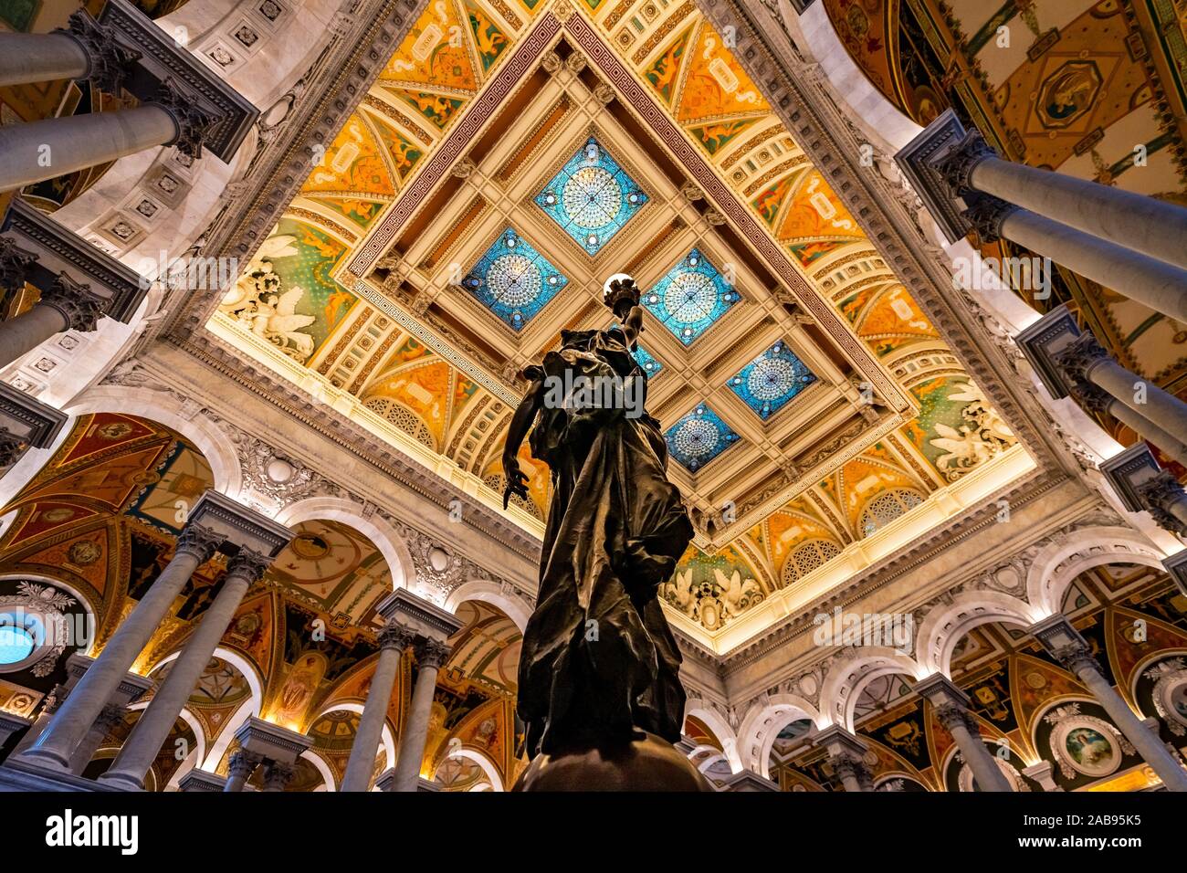 Angel Statue Light Thomas Jefferson Building Library of Congress ...