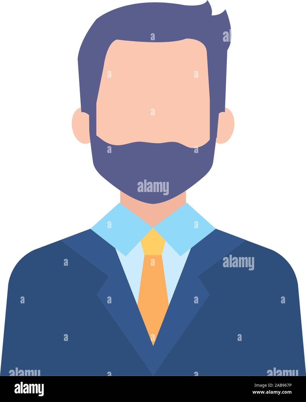 business man flat style icon vector illustration design Stock Vector ...