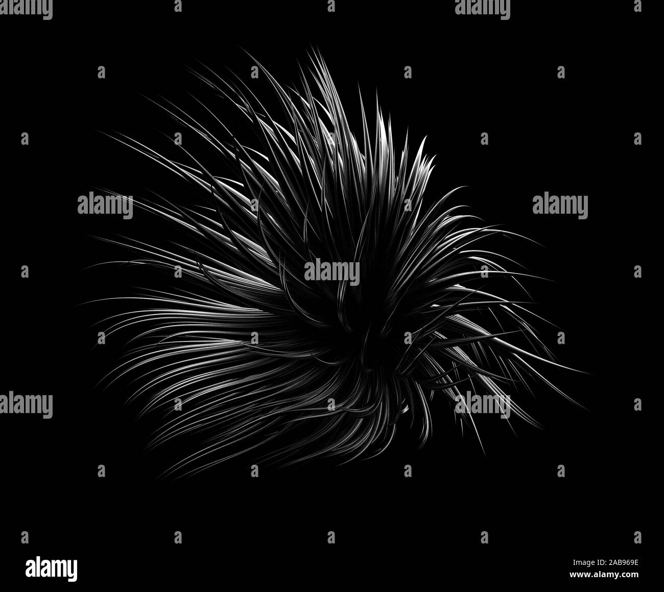 Abstract light glowing gold shape black background. 3d rendering, 3d ...