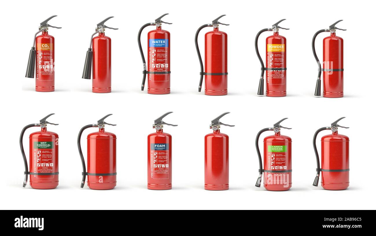 Types of fire extinguisher hi-res stock photography and images - Alamy