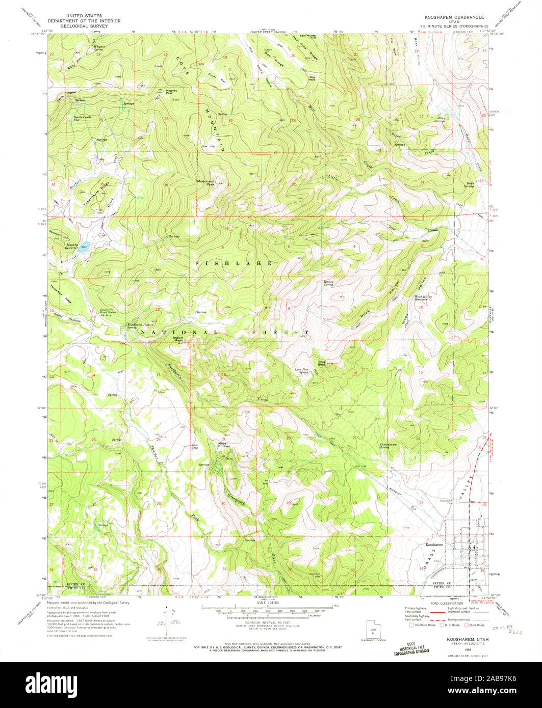 Map of koosharem hi-res stock photography and images - Alamy
