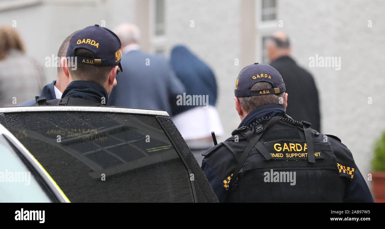 Armed police outside Virginia District Court in Co Cavan where four men ...