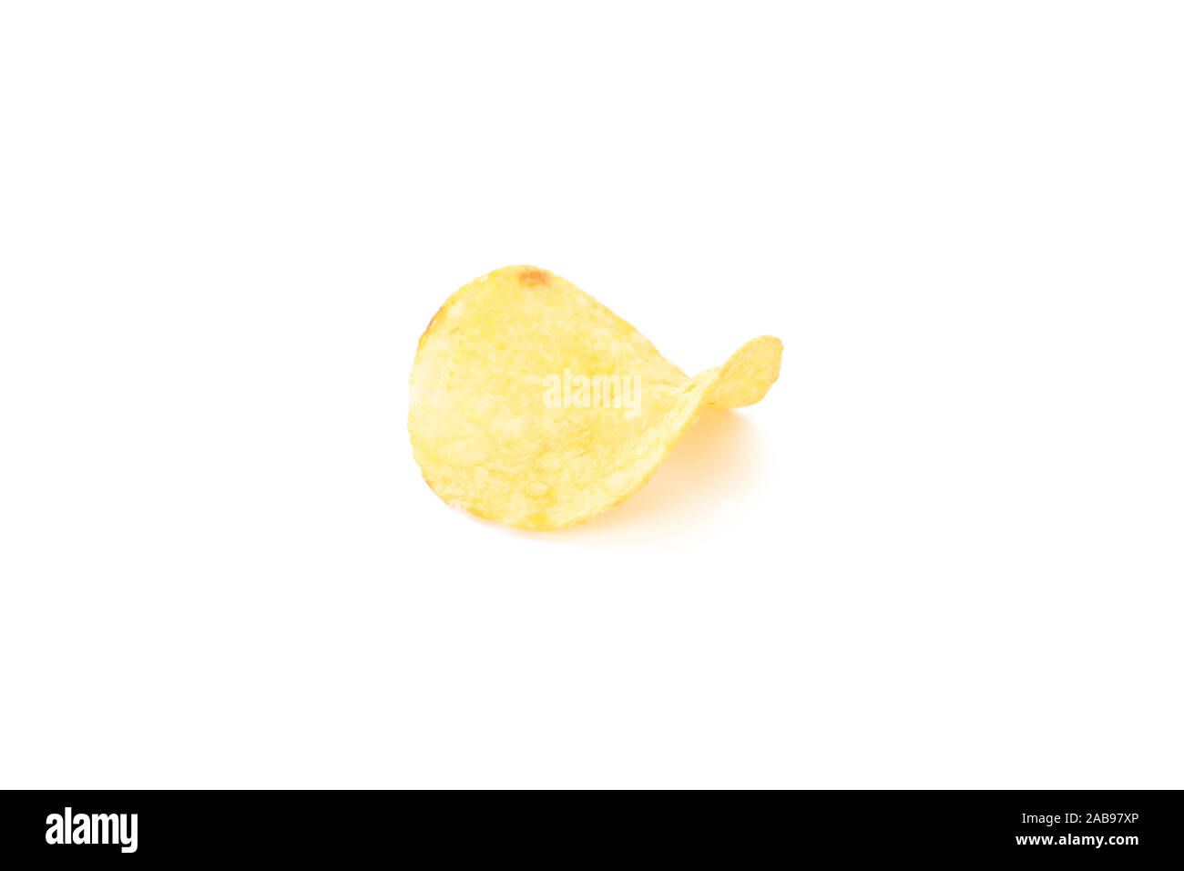 Potato chips isolated on white background, space for text Stock Photo ...