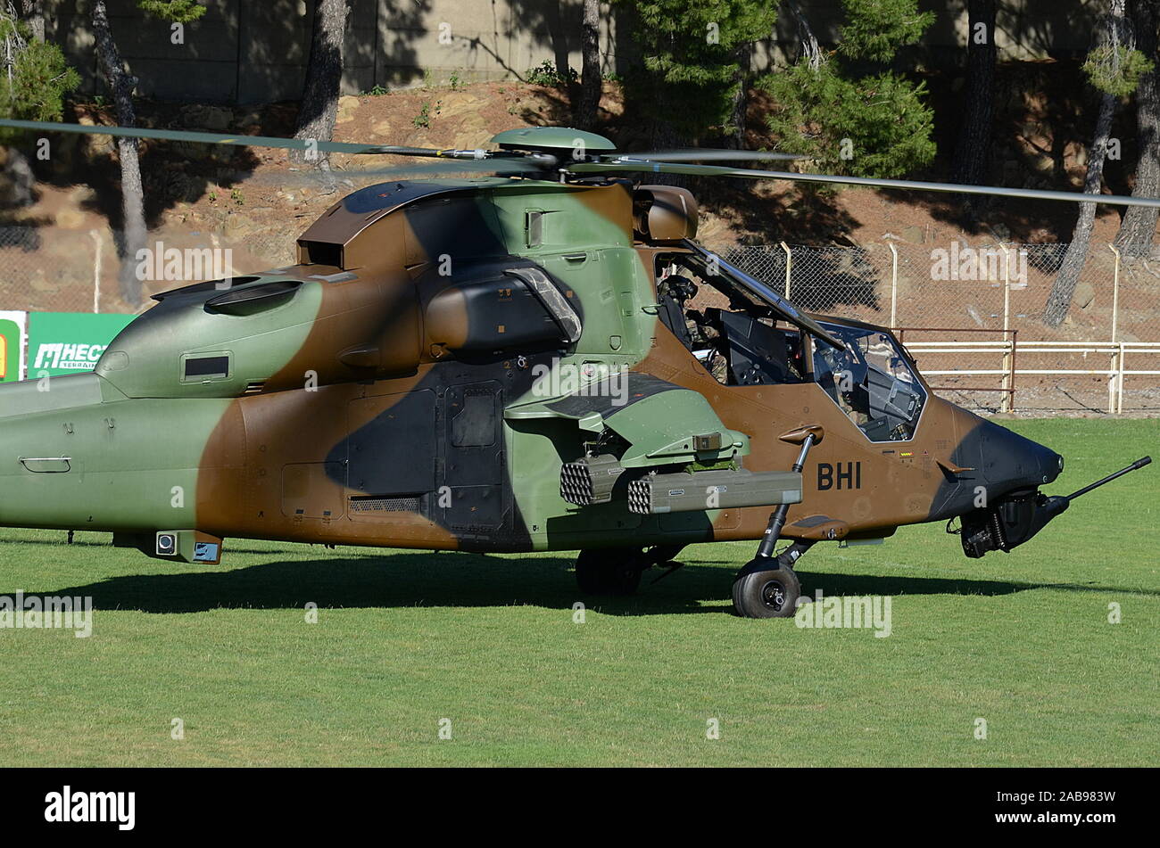 FRENCH ARMY EUROCOPTER TIGRE (TIGER) ASSAULT HELICOPTER. SAME TYPE AS ...