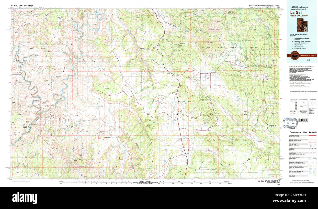 Map of la sal hi-res stock photography and images - Alamy