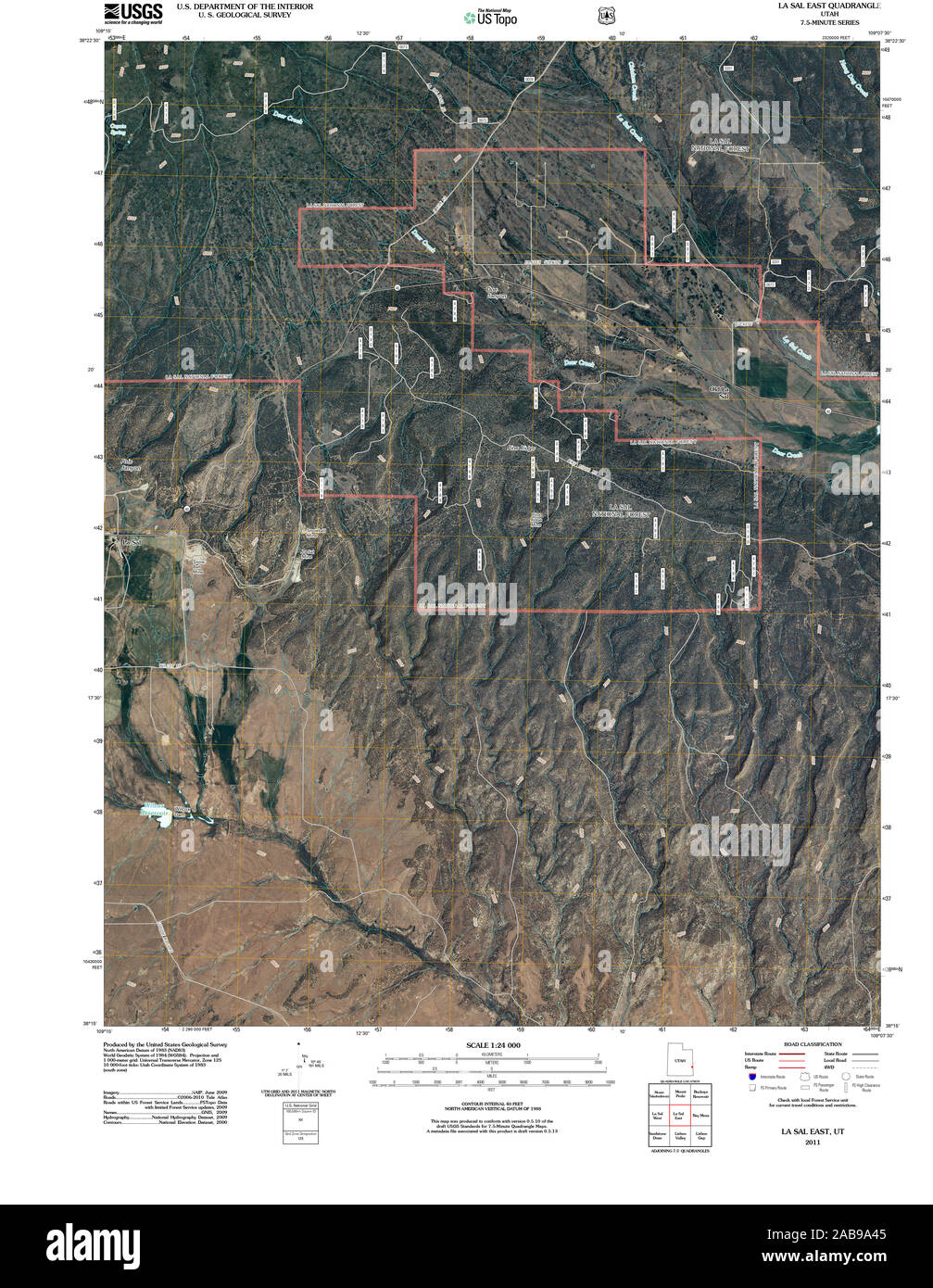 Map of la sal hi-res stock photography and images - Alamy