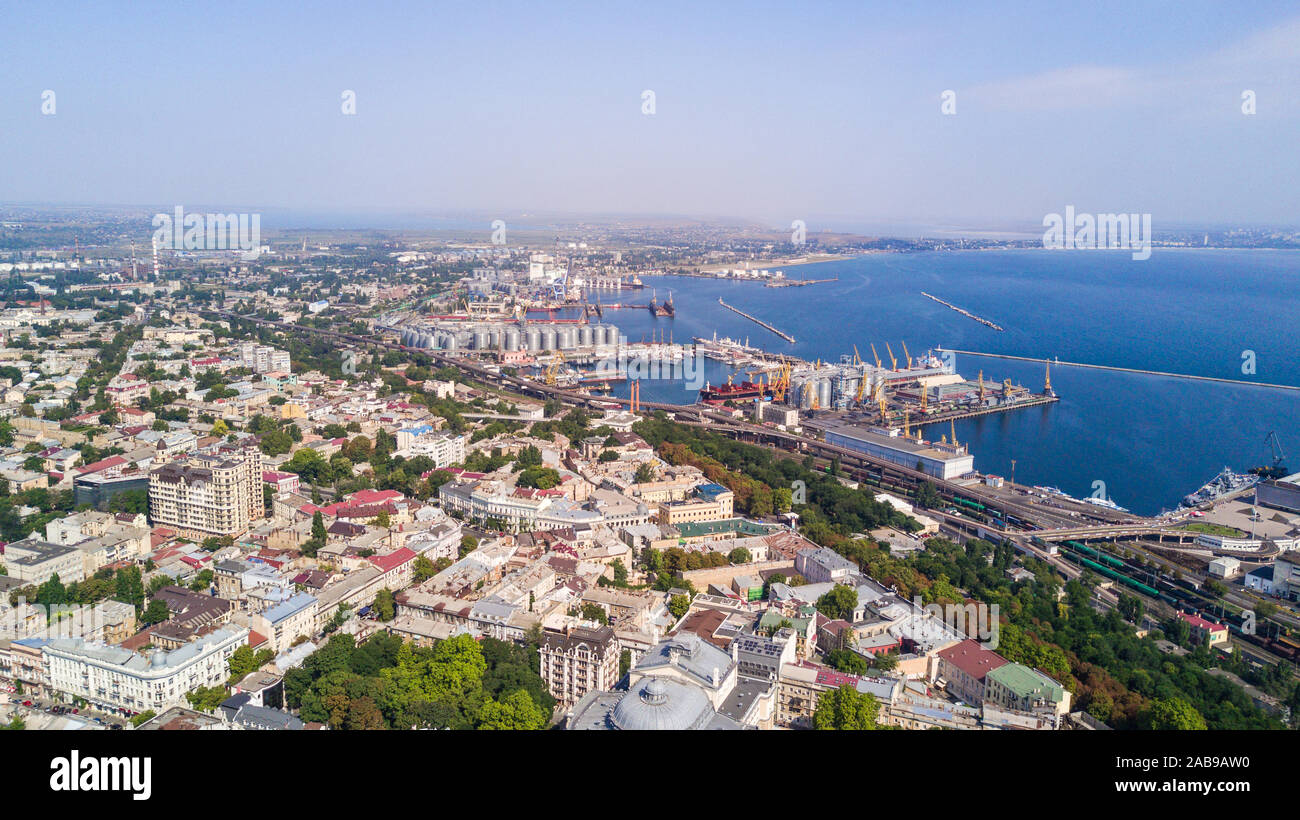 Aerial view of Odessa city historical city centre in Ukraine Stock ...