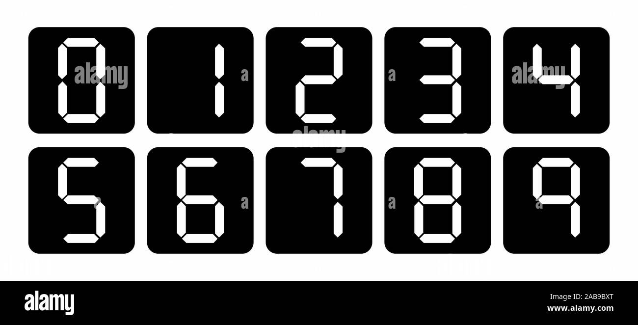 Digital numbers set Stock Vector Image & Art - Alamy